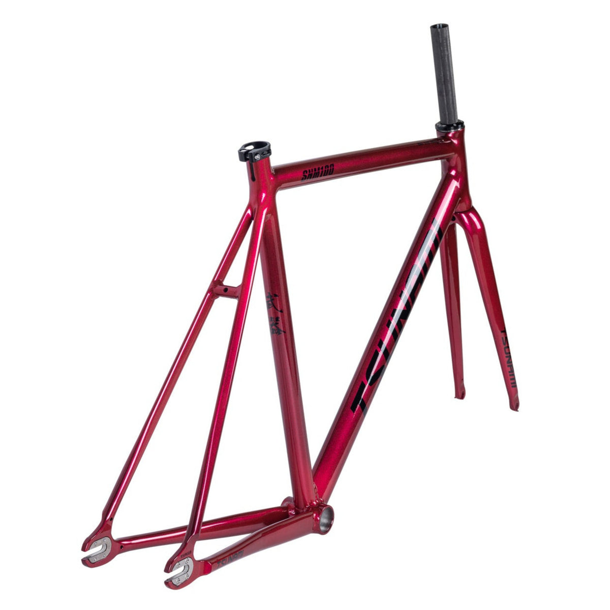 Tsunami SNM100 Elite fixed gear track frameset - Spark Red