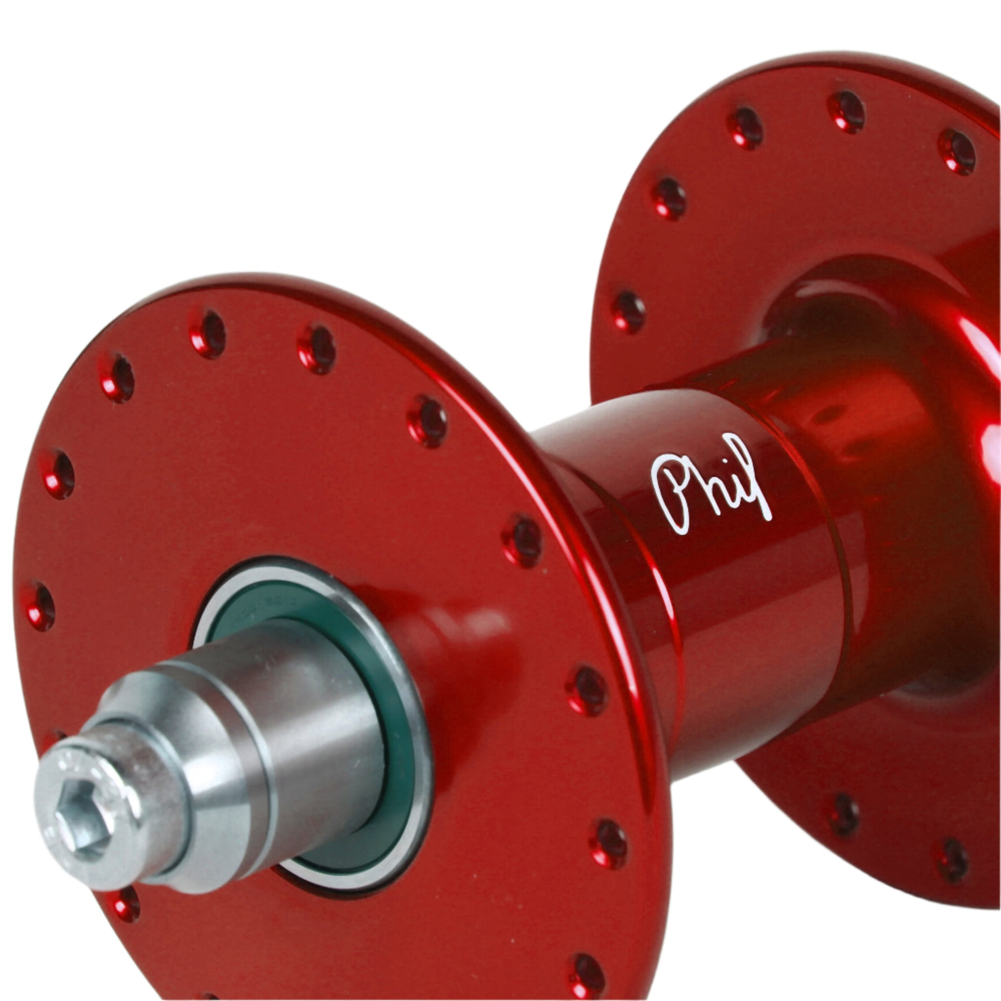 Phil Wood low flange track fixed gear hub set - anodized colors